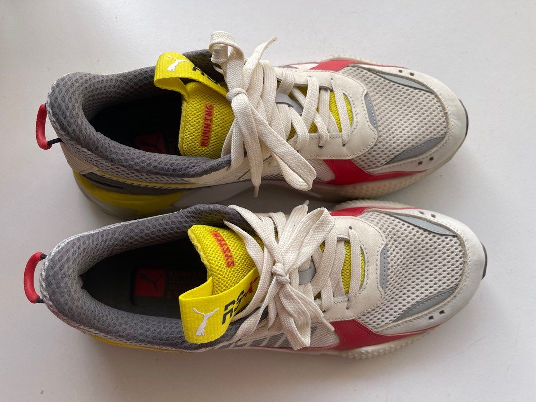 Puma RSX Whisper White-High Risk Red UK9, Men's Fashion, Footwear ...