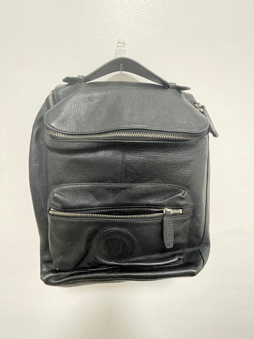 Pure leather Black backpack, Women's Fashion, Bags & Wallets, Backpacks ...