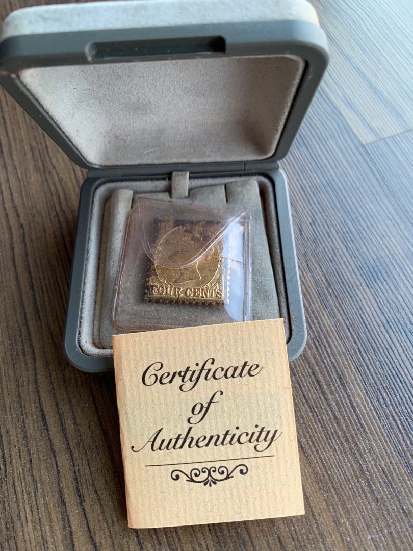 S838 - Singapore 1995 Gold Plated on Silver Proof “World Stamp ...