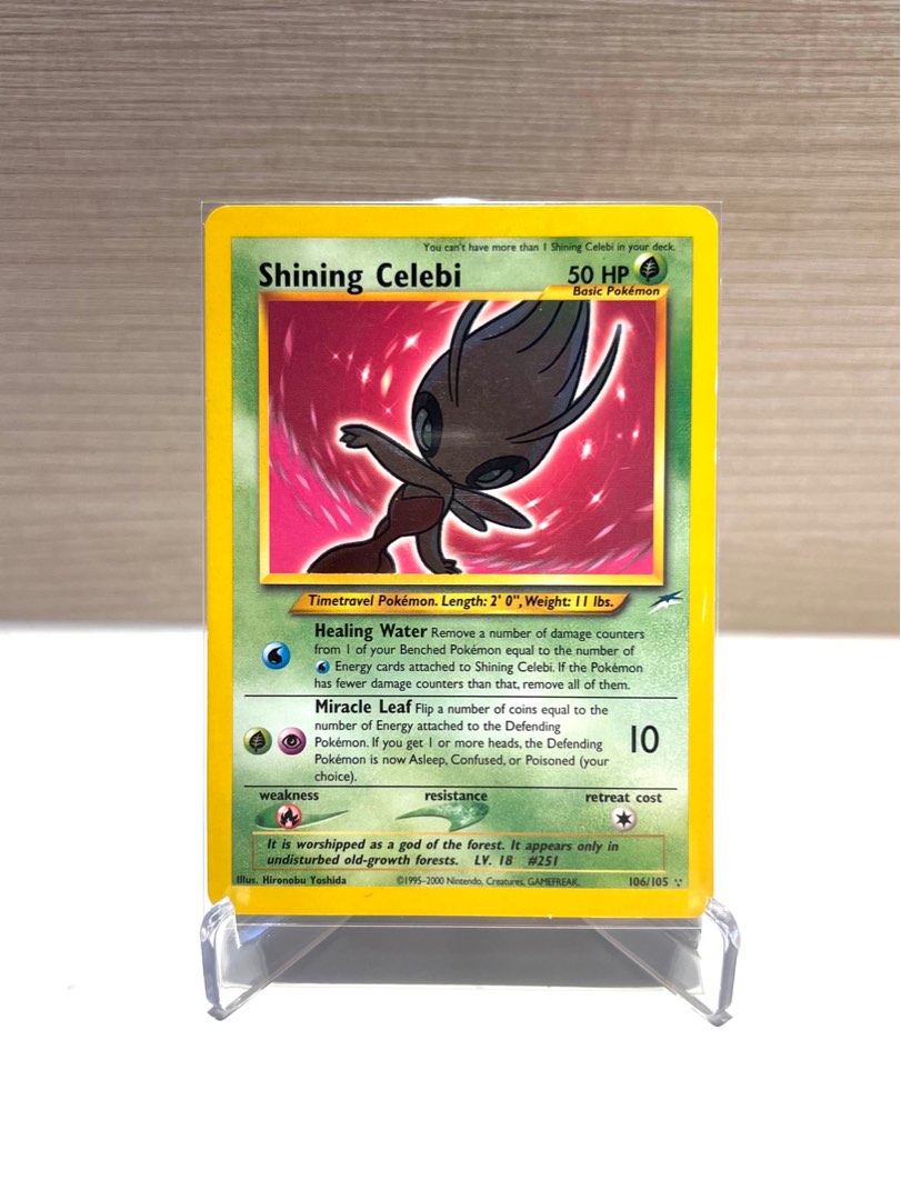 Shining Celebi 106/105 Neo Destiny Triple Star Rare Holo Vintage ...