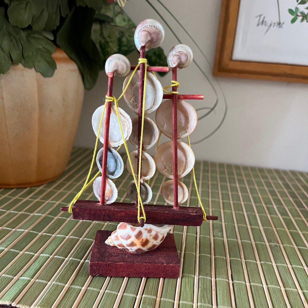Ship handmade Sea Shell craft, Furniture & Home Living, Home Decor ...