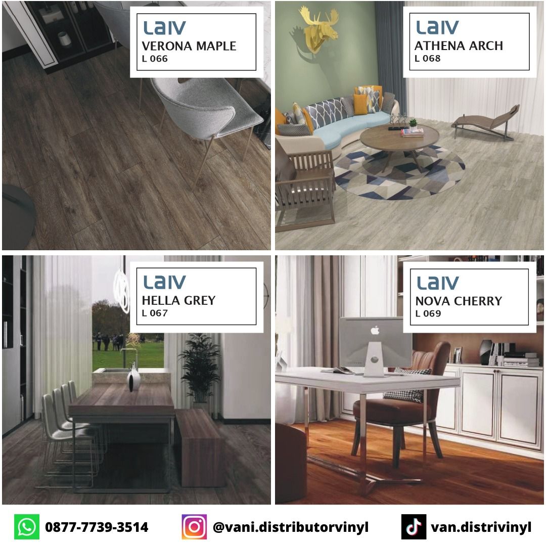 SPC Flooring 5mm LAIV - Lantai SPC Tahan Air dan Rayap 2,22m2/box ...