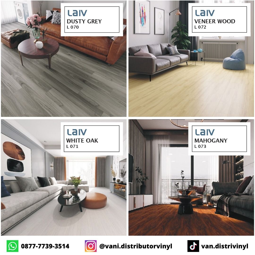 SPC Flooring 5mm LAIV - Lantai SPC Tahan Air dan Rayap 2,22m2/box ...