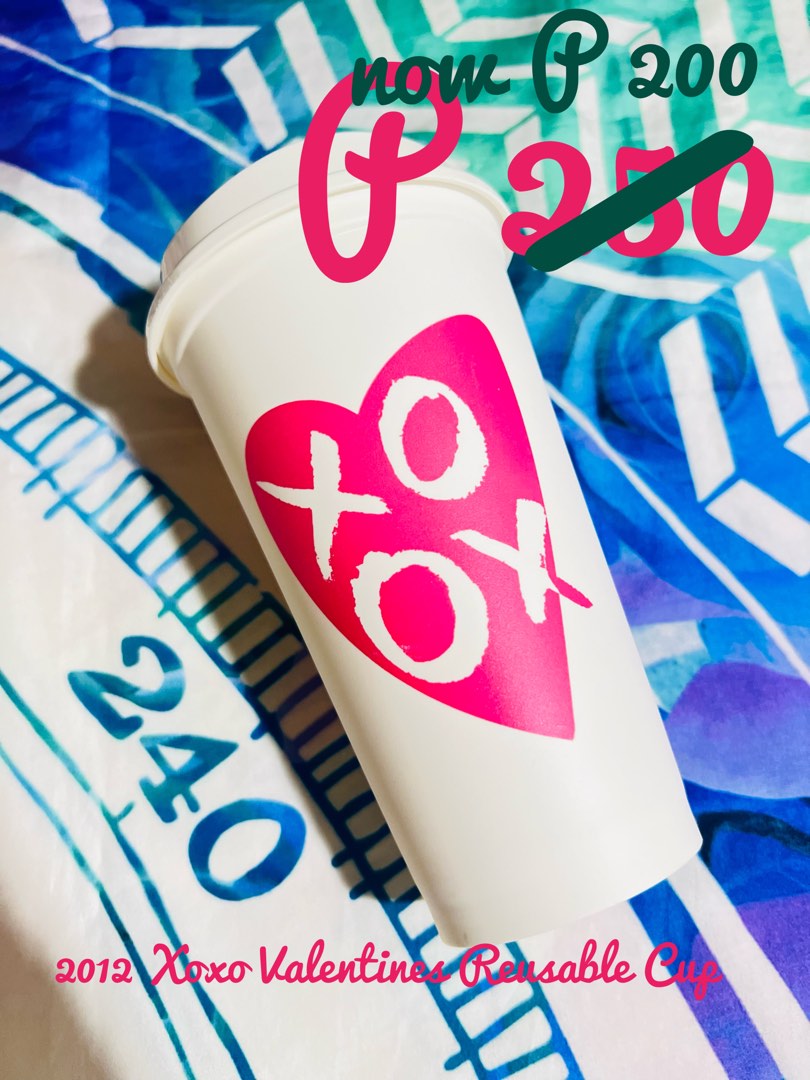 Starbucks Reusable Cup Xoxo, Furniture & Home Living, Kitchenware ...
