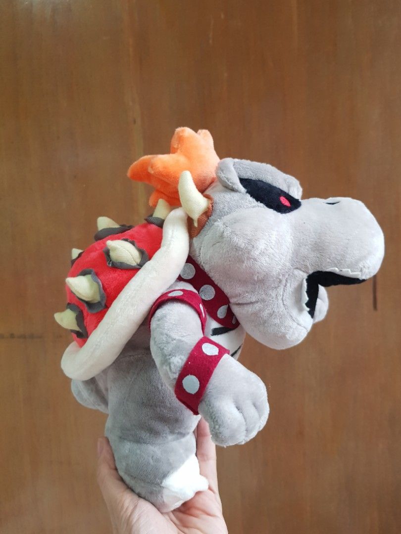 Super Mario Gray Bowser Plush Stuff Toy, Hobbies & Toys, Toys & Games ...