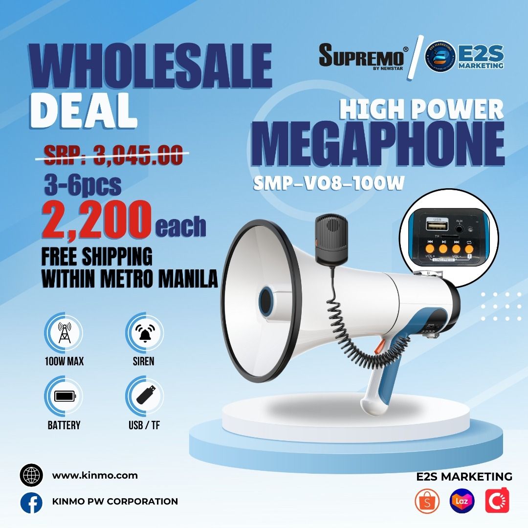 Supremo High Power Handheld Megaphone with Microphone 50Watts ...