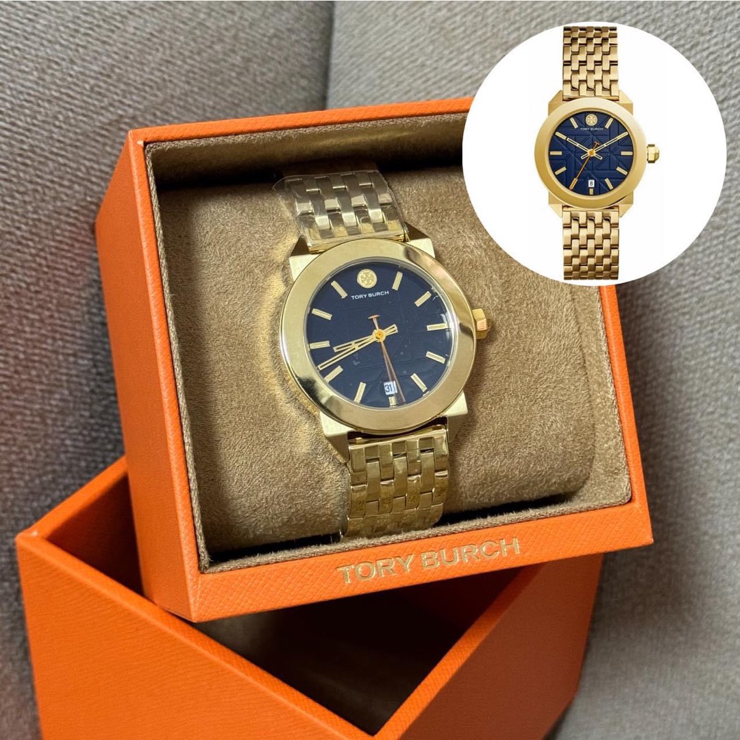 Tory Burch Whitney 35mm Gold Tone Watch, Women's Fashion, Watches ...