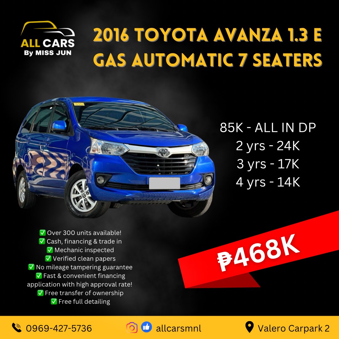 Toyota Avanza 1.3 E Auto, Cars for Sale, Used Cars on Carousell