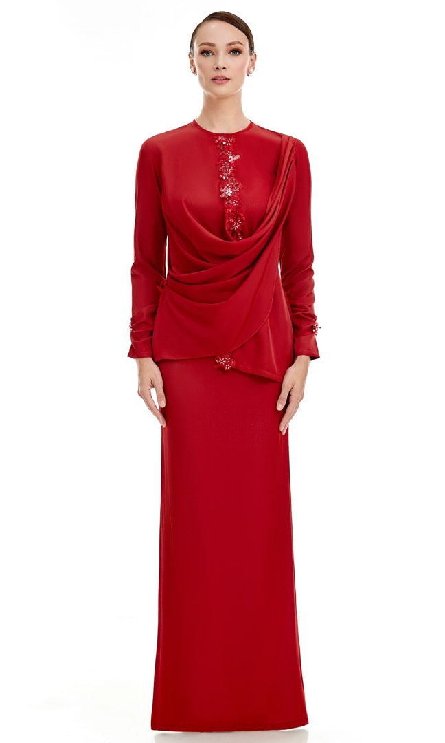 Wanzar Salome Kurung, Women's Fashion, Muslimah Fashion, Baju Kurung ...