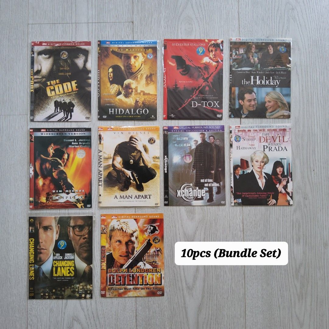 10pcs Set - English DVD Movie - Assorted Movies - The Code / Hildago ...