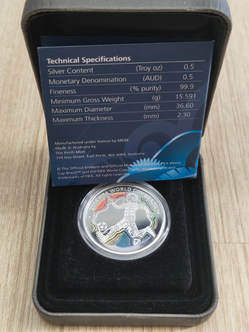 2014 FIFA World Cup BRAZIL 1/2 oz Silver Proof Coin, Hobbies & Toys ...