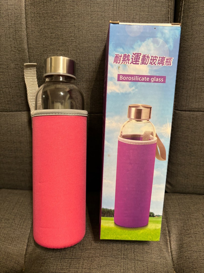 耐熱運動玻璃瓶550ml, 家具及居家用品, 廚具和餐具, 水杯、水壺在旋轉拍賣