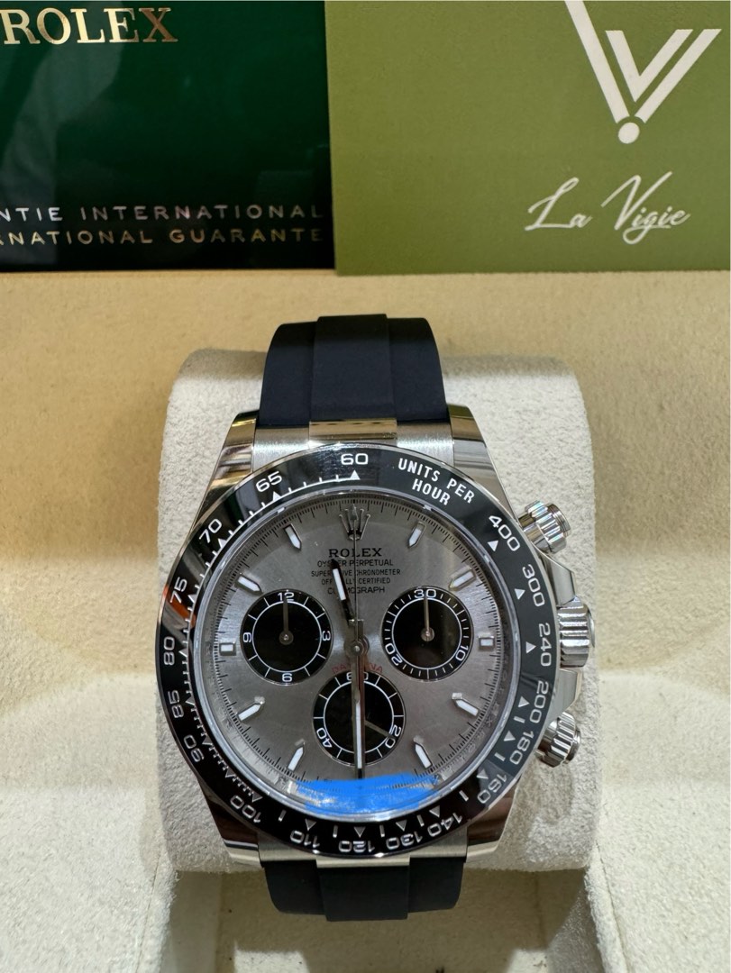 全新7/2024 Rolex 126519LN 126519水泥灰膠帶daytona, 名牌, 手錶 - Carousell