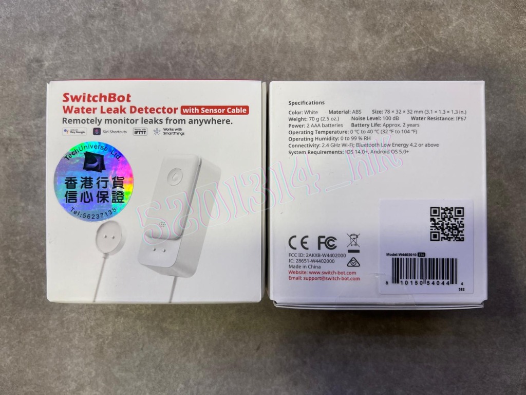 【全新行貨 門市現貨】SwitchBot Water Leak Detector With Sensor Cable 智慧漏水探測器, 家庭 ...