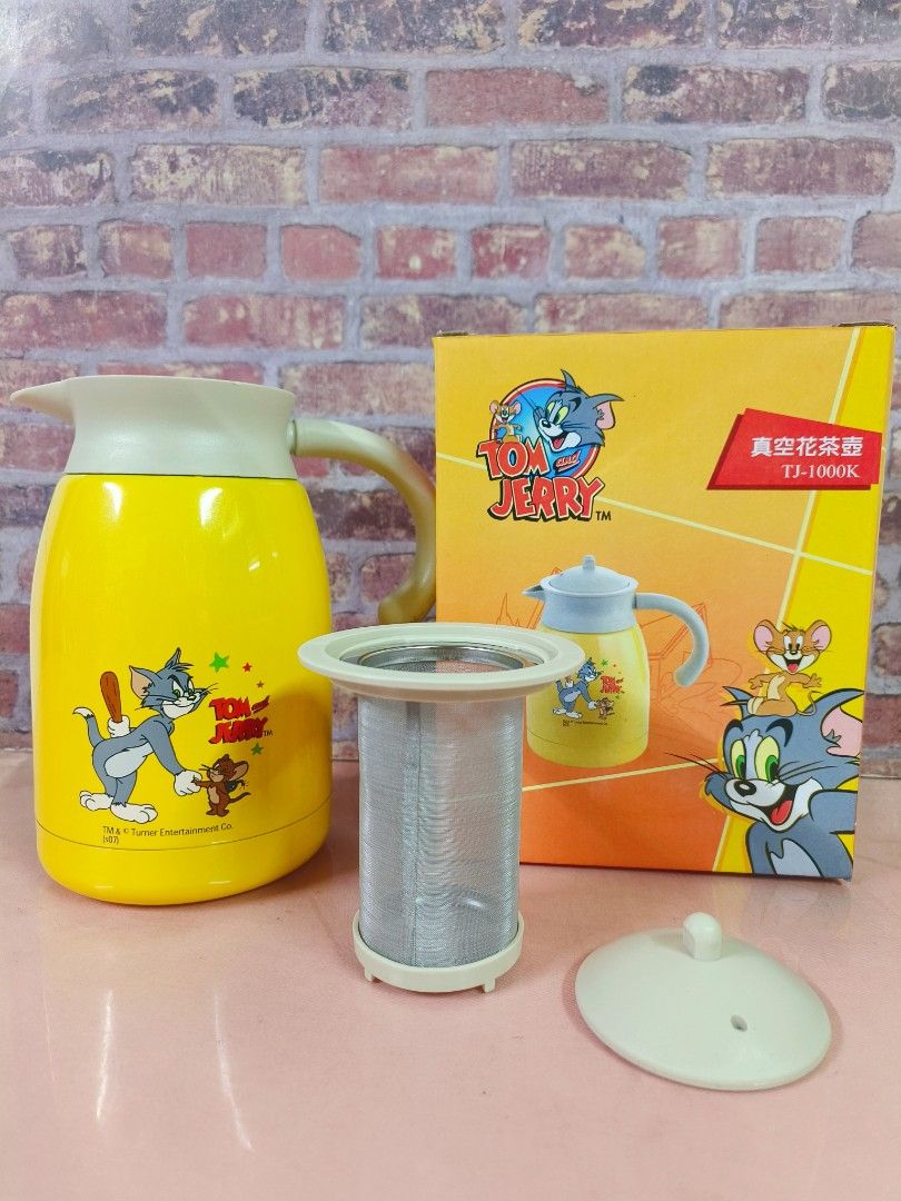 (全新) Tom & Jerry 不銹鋼 保溫壺 (1000ml), 家具及居家用品, 廚具和餐具, 水杯、水壺在旋轉拍賣