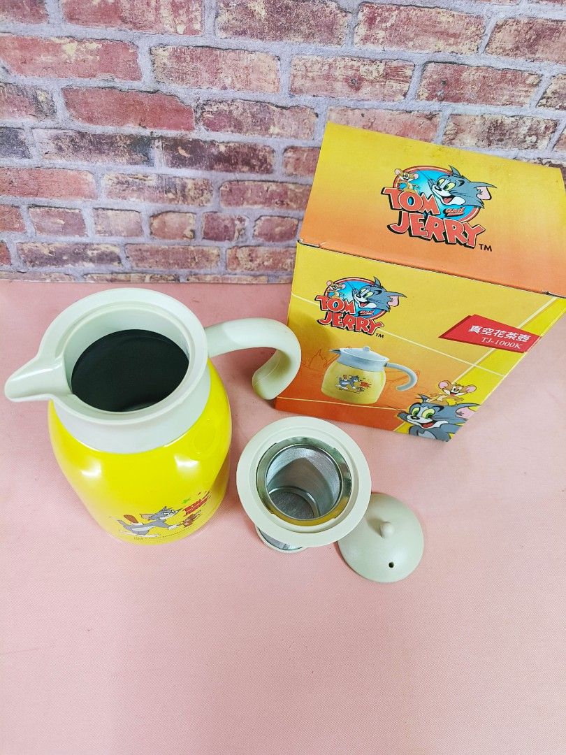 (全新) Tom & Jerry 不銹鋼 保溫壺 (1000ml), 家具及居家用品, 廚具和餐具, 水杯、水壺在旋轉拍賣