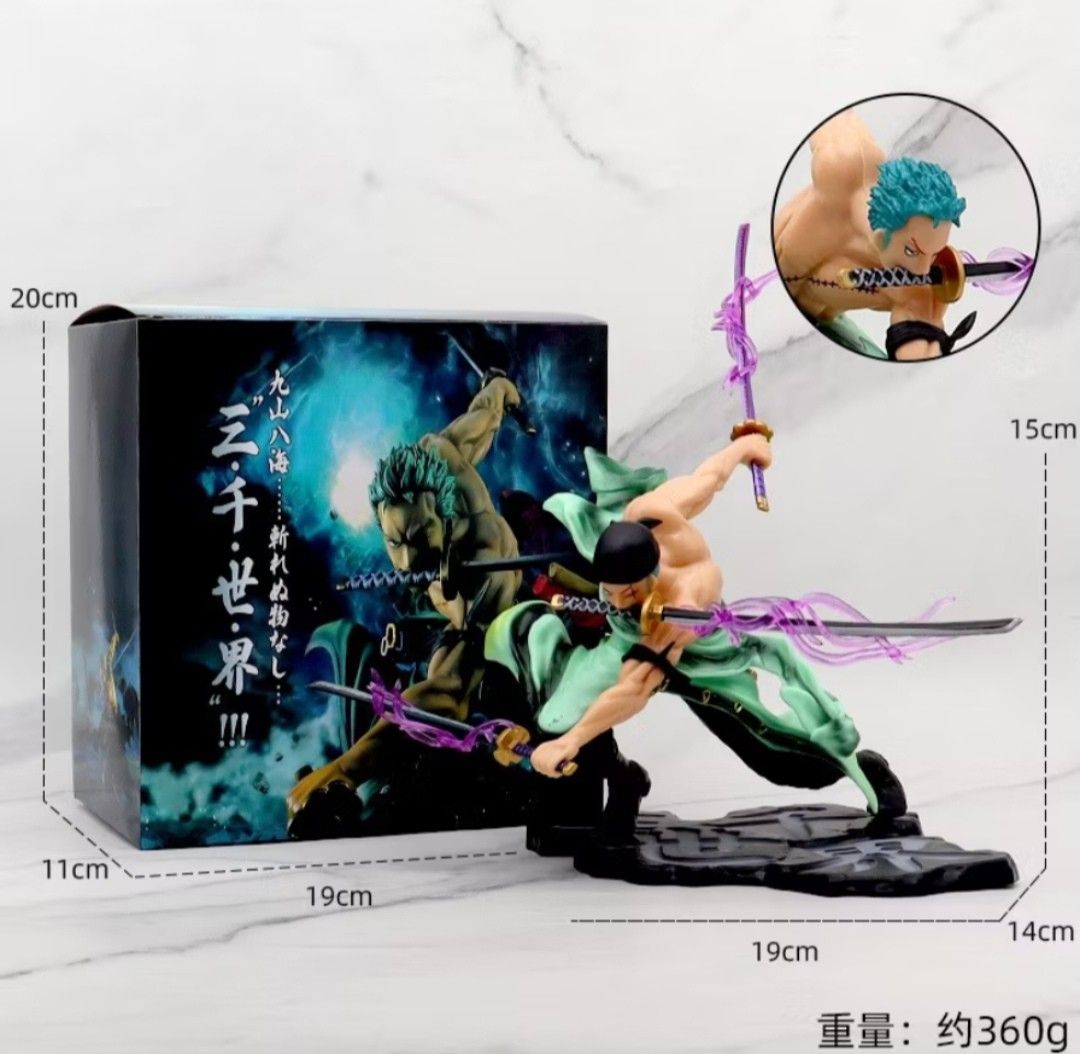 Action Figure One Piece - Roronoa Zoro, PVC, Toys & Collectibles ...