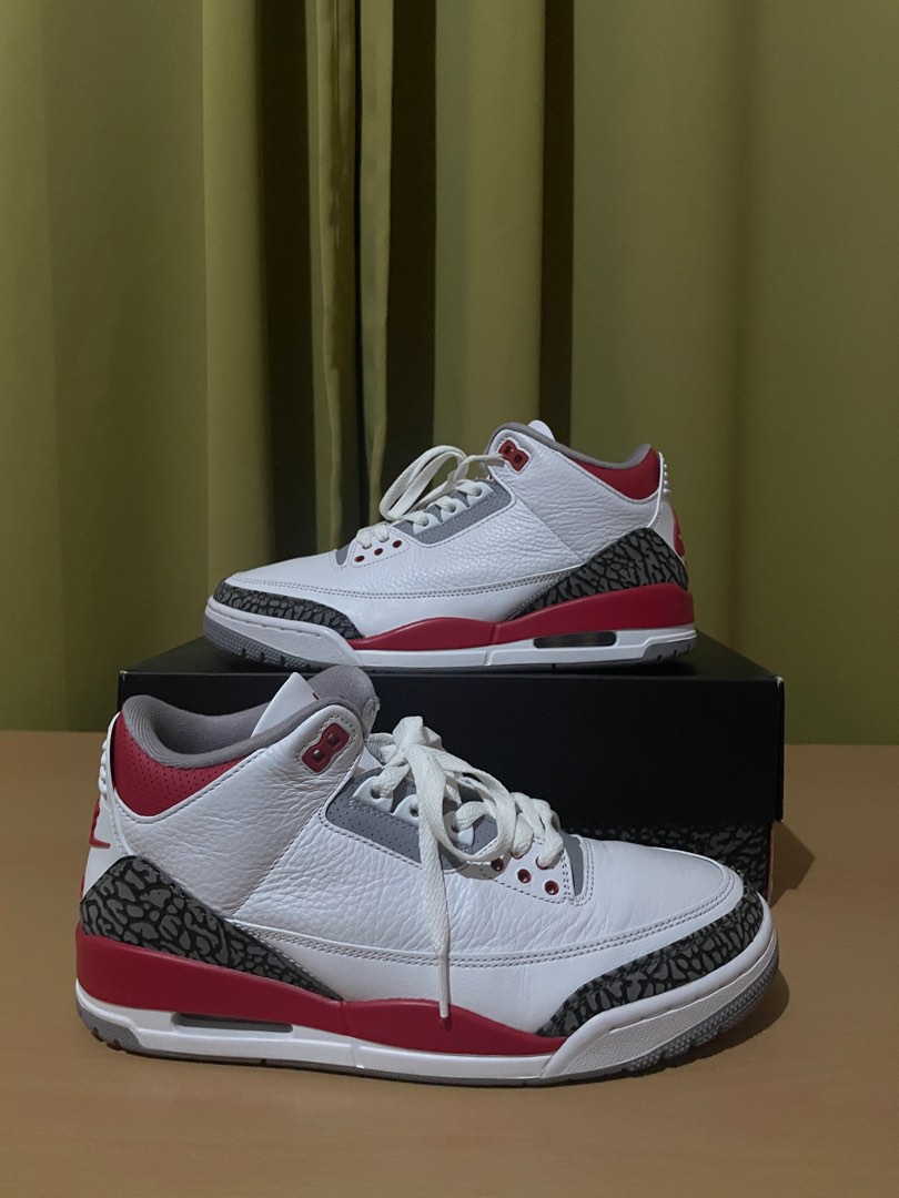 Air Jordan 3 Retro "Fire Red", Men's Fashion, Footwear, Sneakers on ...