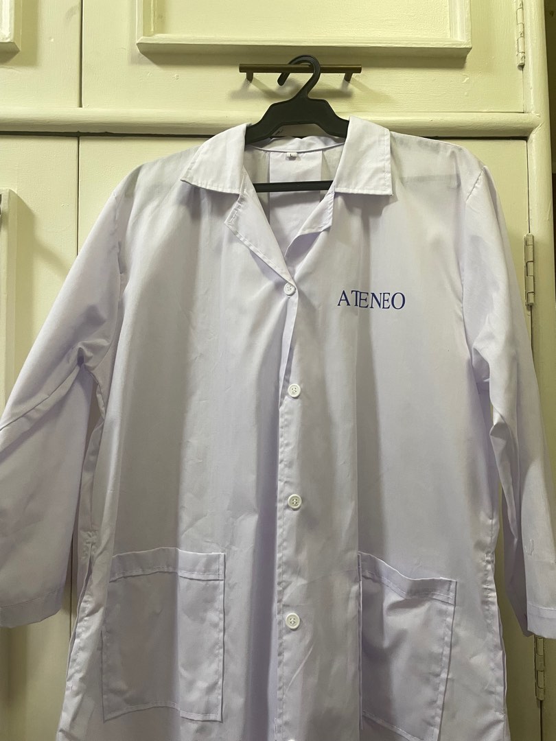 Ateneo Lab Coat, Women's Fashion, Coats, Jackets and Outerwear on Carousell