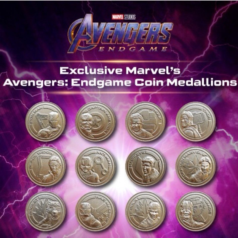Avengers end game GSC coin medallion full set, Hobbies & Toys ...