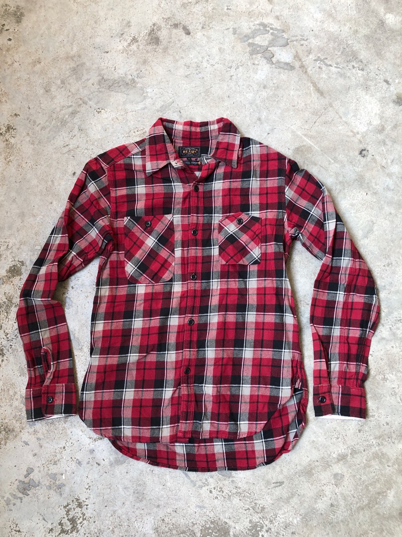 Beams Plus Japan Flannel Shirt, Men's Fashion, Tops & Sets, Formal ...
