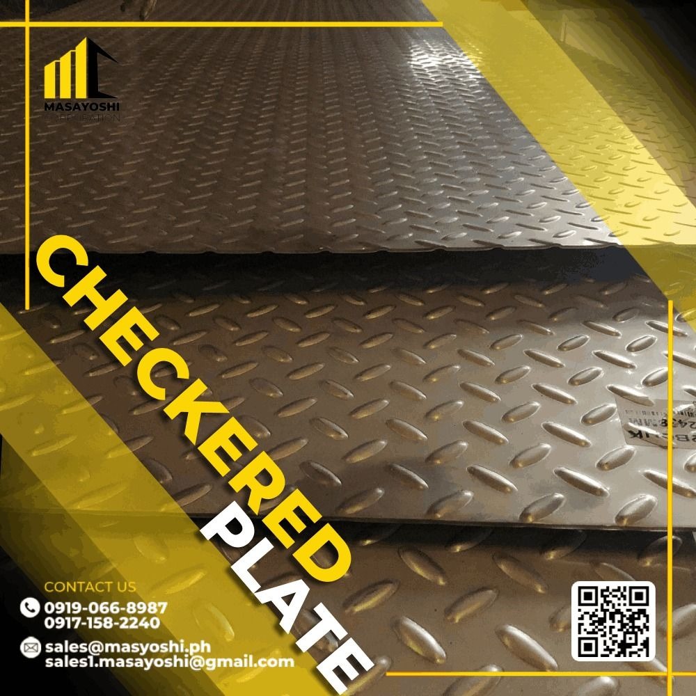 BI Checkered Plate 4x8ft x 3mm, MS Plate, Anchor Bolt, Channel Bar ...