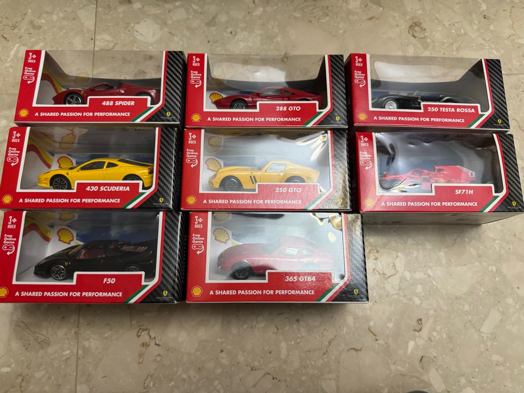 Burago Shell Ferrari set, Hobbies & Toys, Toys & Games on Carousell