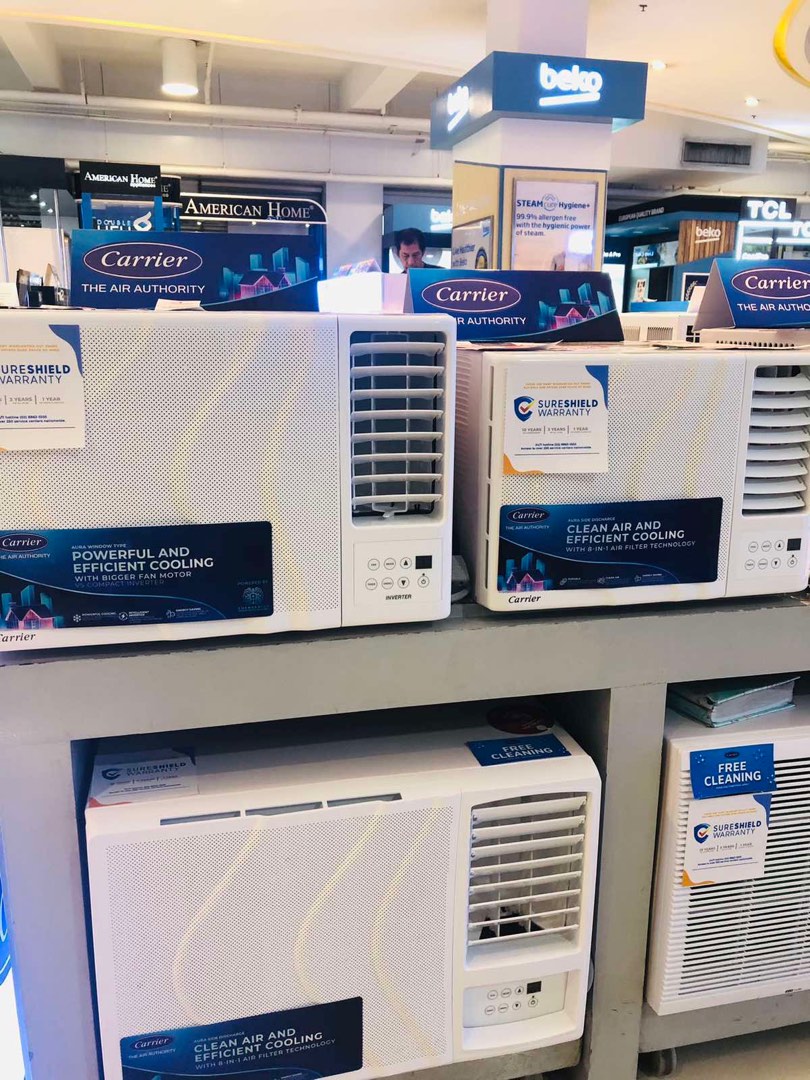 CARRIER WINDOW TYPE NON INVERTER AND INVERTER AIR CONDITIONER, TV ...