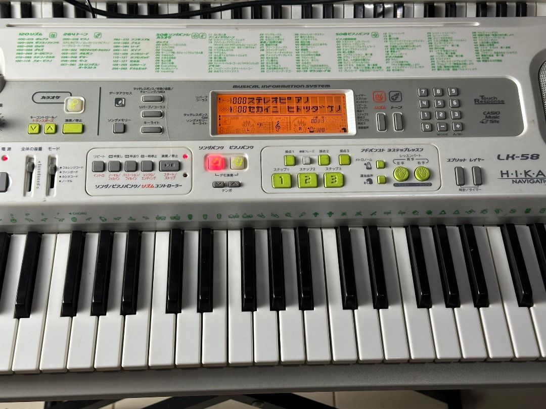 Casio LK-58 Keyboard Piano Organ 61 Keys Touch Response with Split and Layer Function, Hobbies ...