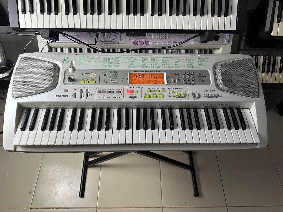 Casio LK-58 Keyboard Piano Organ 61 Keys Touch Response with Split and Layer Function, Hobbies ...