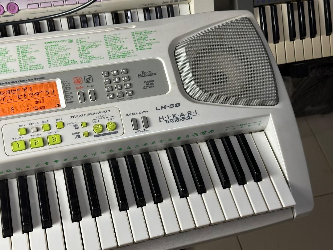 Casio LK-58 Keyboard Piano Organ 61 Keys Touch Response with Split and Layer Function, Hobbies ...