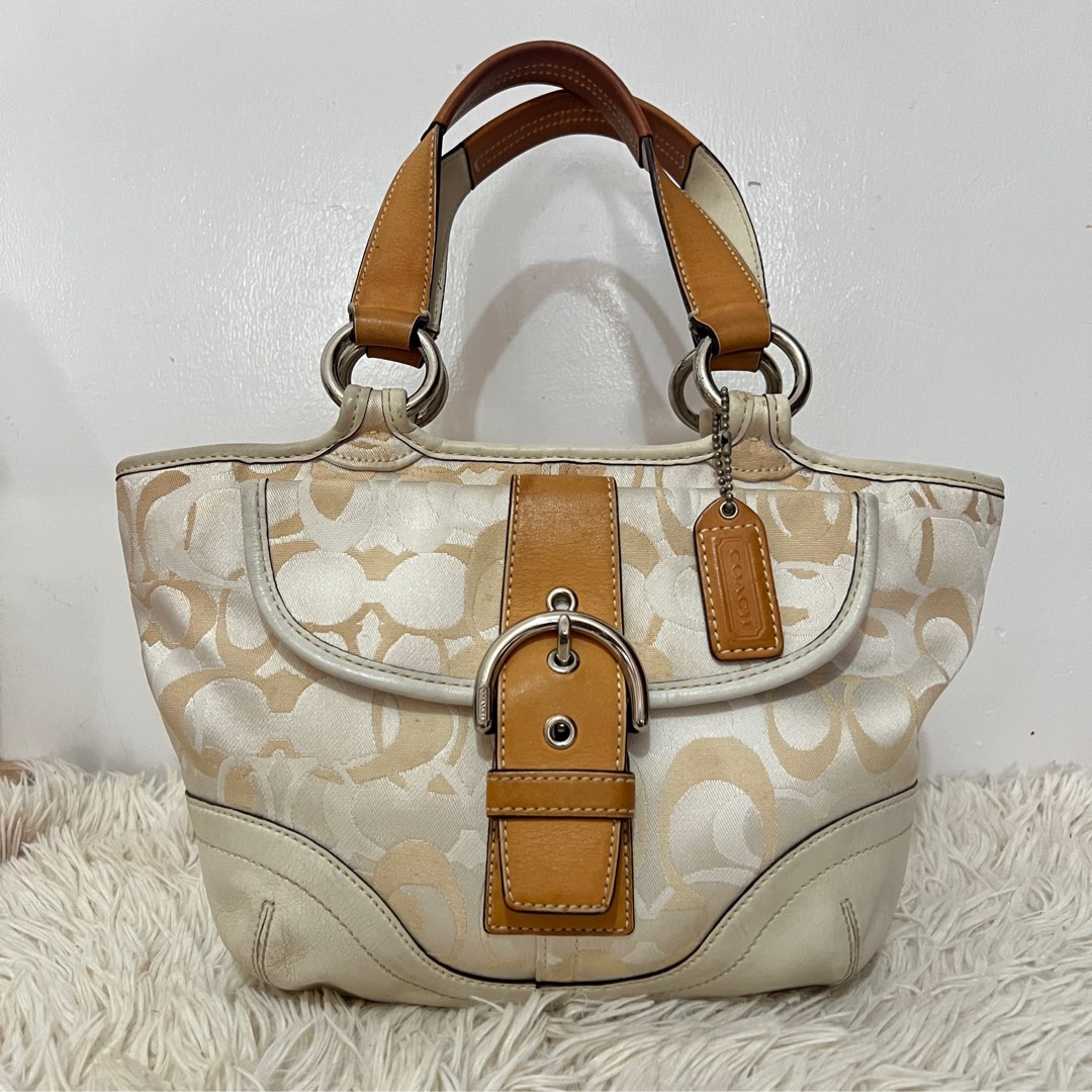 Coach Soho Optic Small Tote Signature C Bag, Luxury, Bags & Wallets on Carousell