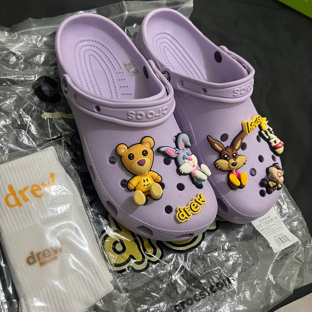 Crocs x Justin Bieber Drew with free drew socks, Men's Fashion ...
