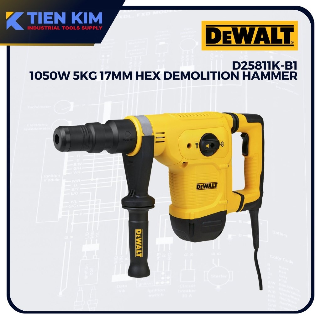 Dewalt D25811K 17mm HEX Chipping Gun / Demolition Hammer 1050W ...