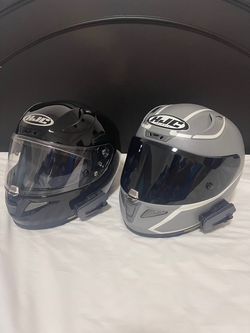HJC Rpha 11 with Cardo Edge Large and Medium, Motorbikes, Motorbike ...