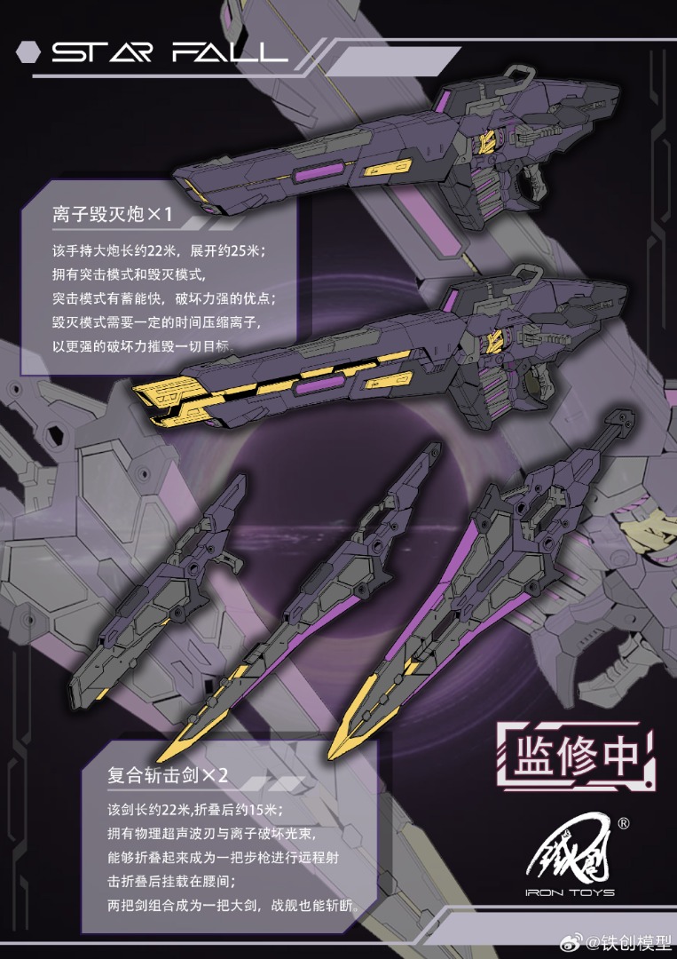 Iron Toys - TC-03 Starfall - 1/100 Scale - Diecast Inner Frame Model Kits, Hobbies & Toys, Toys ...