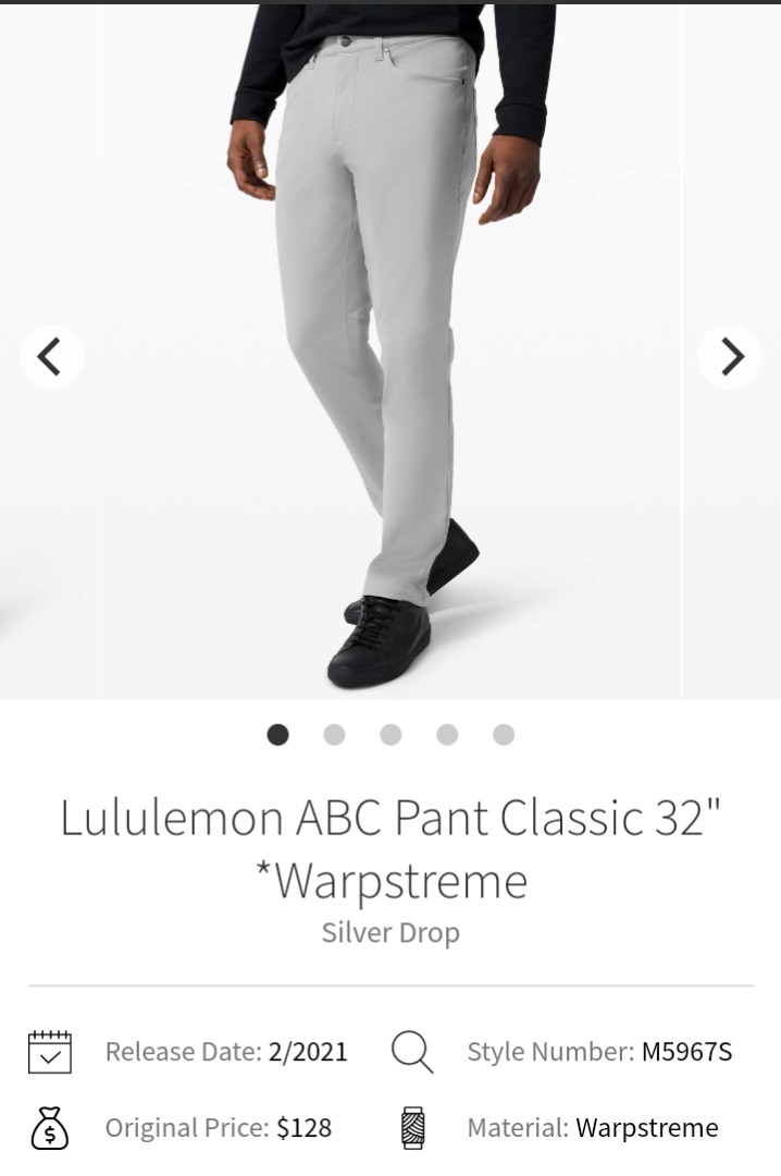 Lululemon ABC Pants, Men's Fashion, Activewear on Carousell