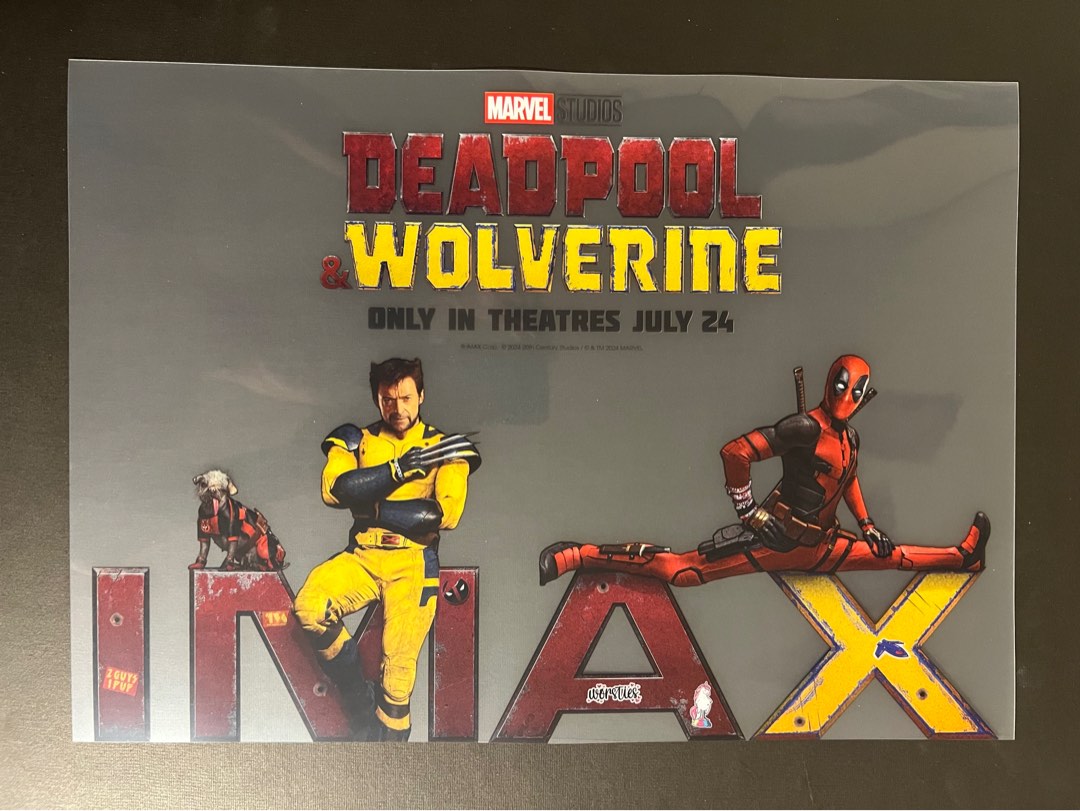 Marvel Studios Deadpool & Wolverine IMAX A3 Poster, 興趣及遊戲, 玩具 & 遊戲類 ...