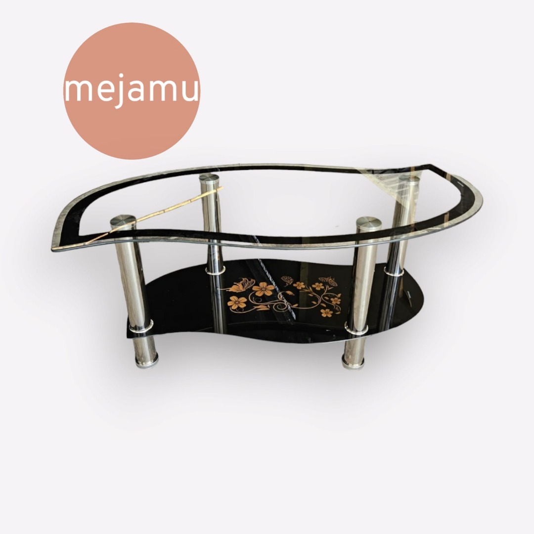 Meja Tamu Kaca Tempered Glass | Minimalis, Perabotan Rumah di Carousell