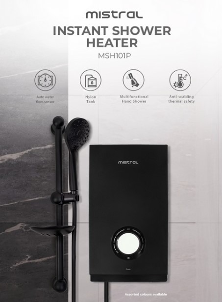 Mistral MSH-101P-Black // MSH101P-White Mistral instant heater with ...