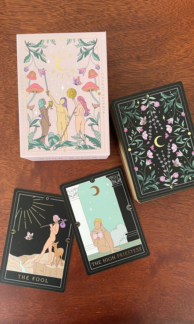 [Original Tarot Deck] Moon Witch Tarot Deck - Pink box limited edition, Hobbies & Toys, Toys ...