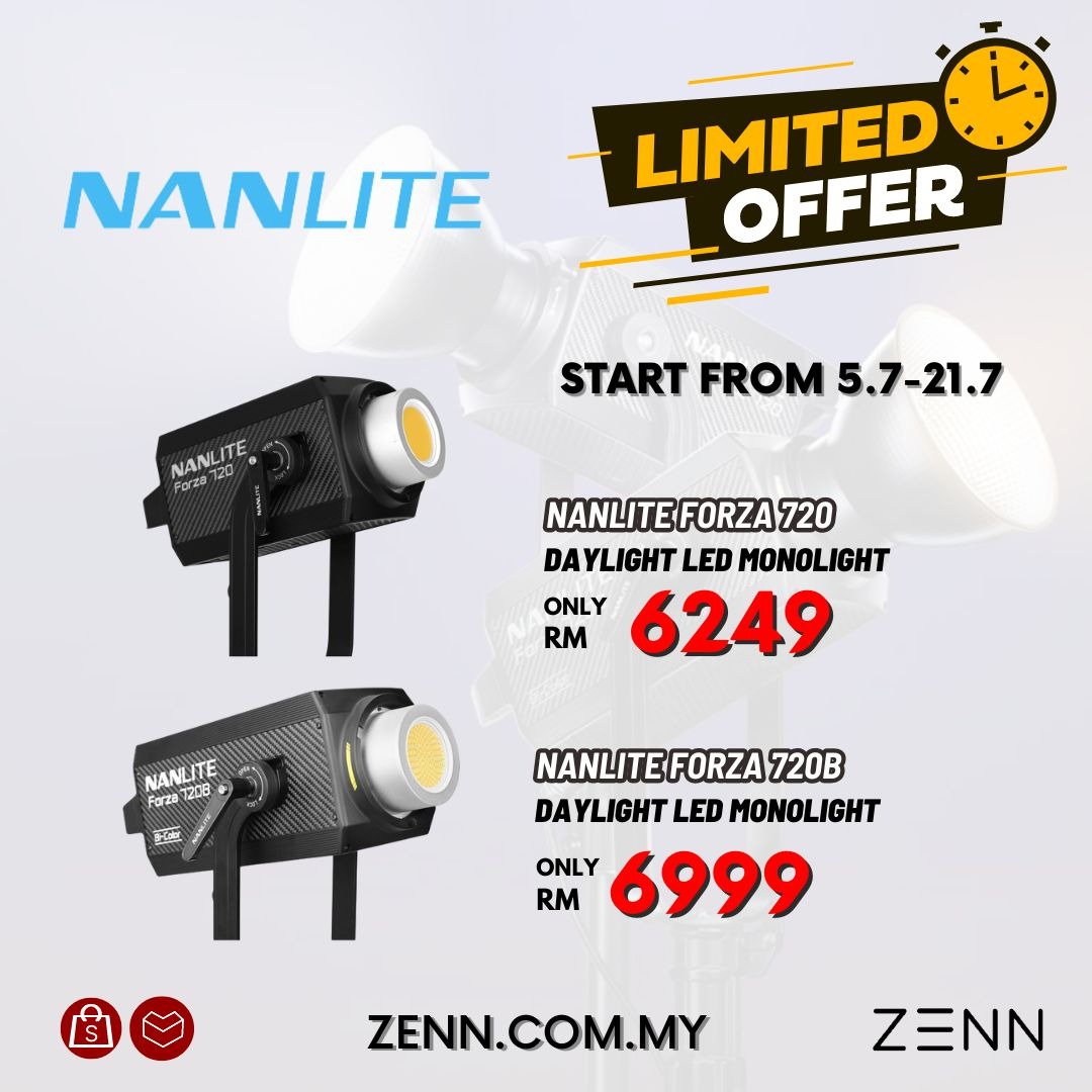 Nanlite Forza 720/ Forza 720B Bi-Color LED Monolight with Rolling Case, Photography, Photography ...