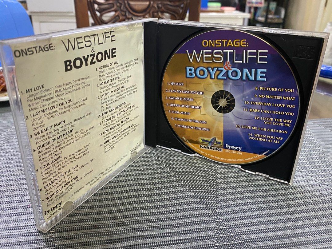 On Stage - WESTLIFE & BOYZONE - Original Music Video CD VCD Karaoke ...