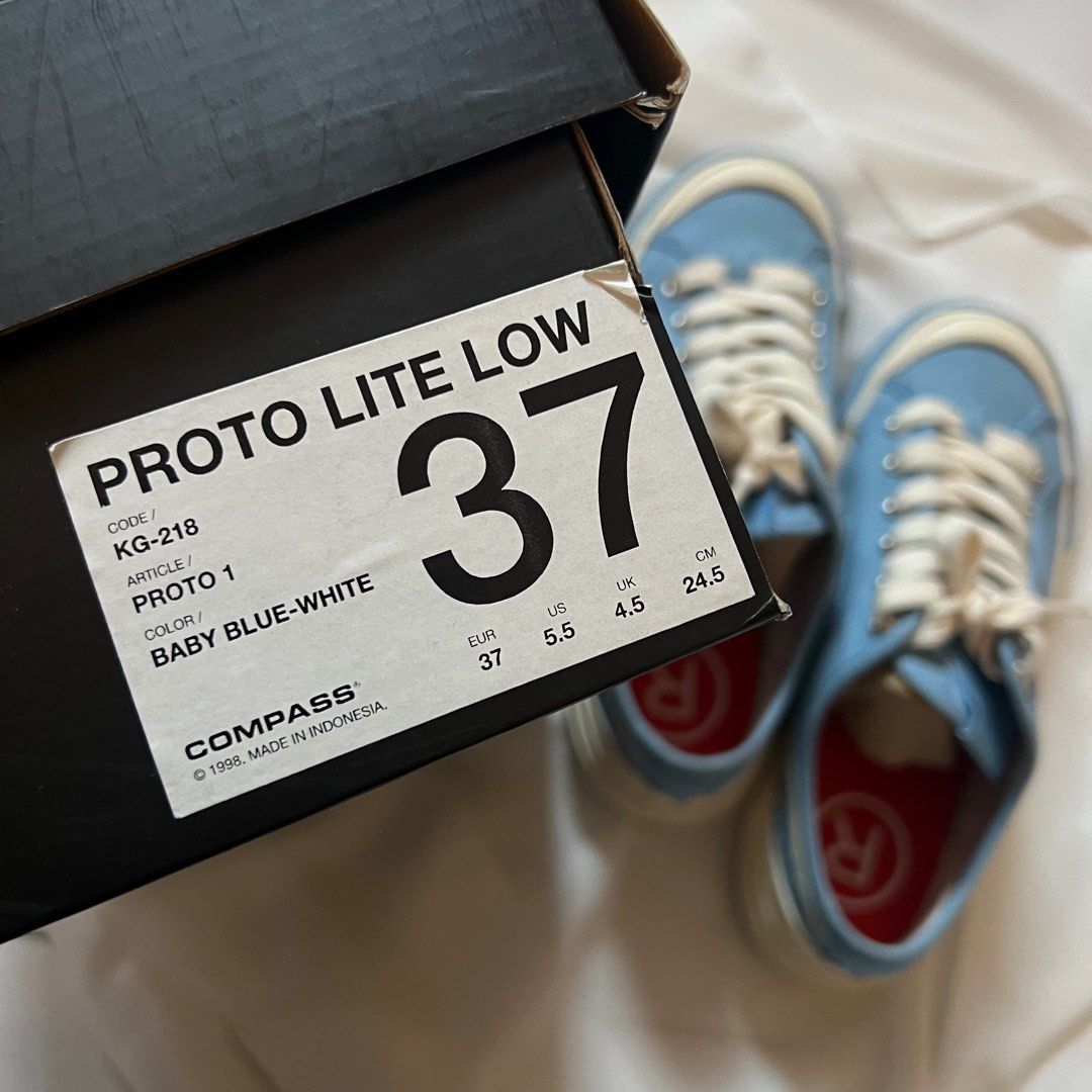 SEPATU COMPASS Proto Lite Baby Blue, Women's Fashion, Footwear ...