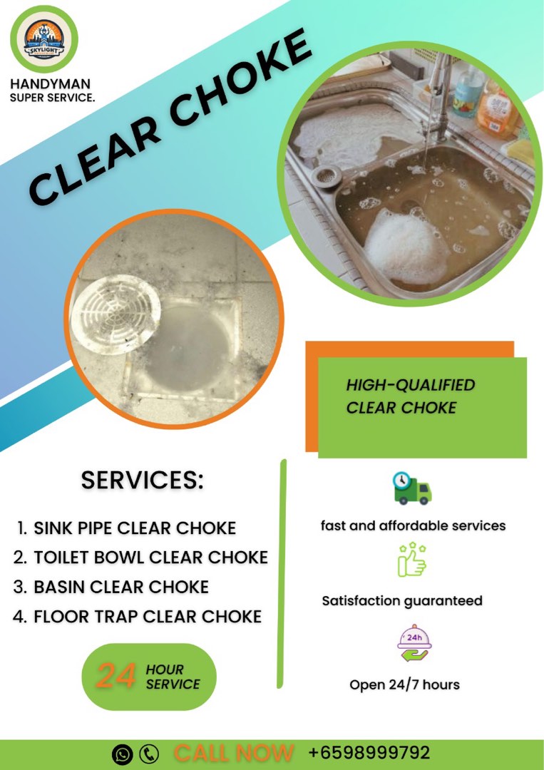 Plumbing services，Clearing clogged sink/drain/toilet bowls ...