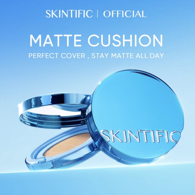SKINTIFIC NEW RELEASED BLUE MATTE CUSHION IN CODE 03 PETAL, Beauty ...