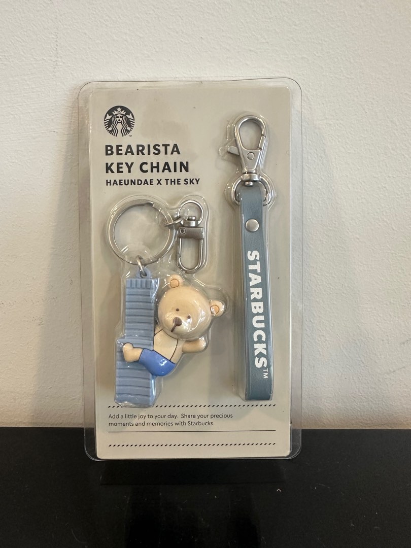 Starbucks Bearista Keychain Haeundae x The Sky, Hobbies & Toys, Memorabilia & Collectibles, Fan ...