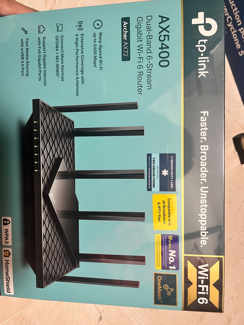 TP-link AX5400 dual band 6-stream gigabit wifi 6 router, Computers ...