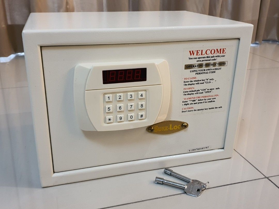 Used Sure-Loc Safety Box with Digital Panel & Key, Furniture & Home ...