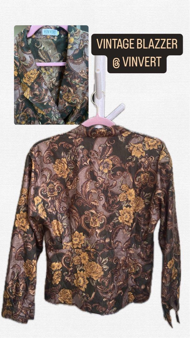 VINTAGE BLAZZER @ VINVERT, Women's Fashion, Coats, Jackets and Outerwear on Carousell